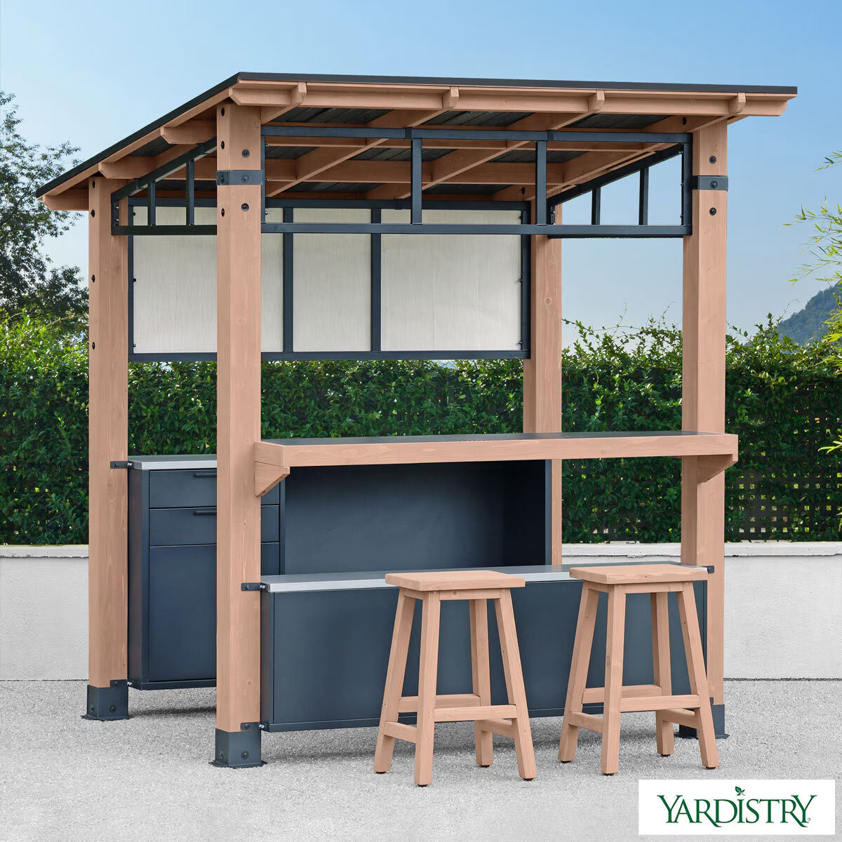 Yardistry 7Ft 8" X 7Ft 8" (2.3M X 2.3M) Wooden Cantina Bar Gazebo with – CHERISH LEWIS