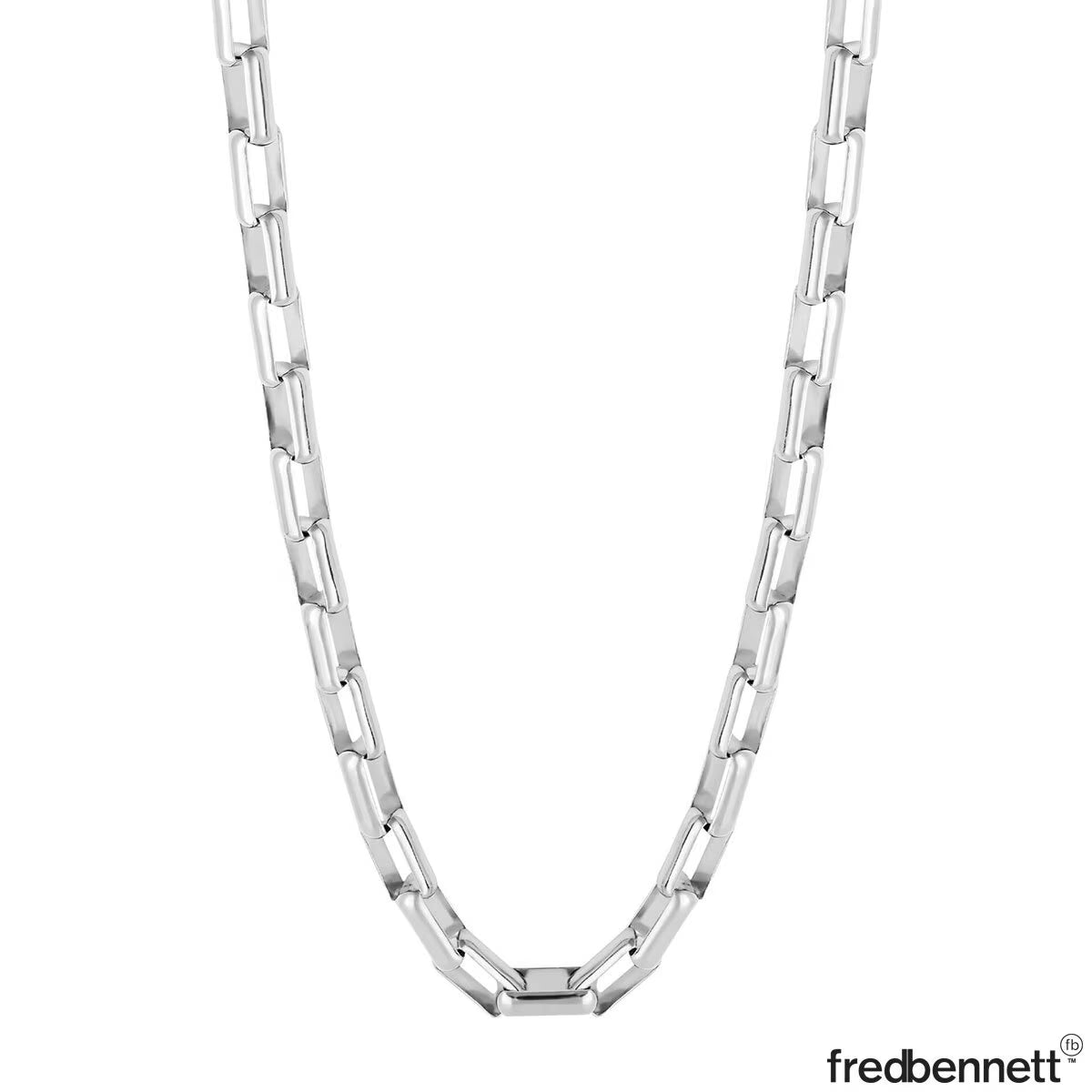 Fred Bennett Sterling Silver Box Chain Necklace – CHERISH LEWIS