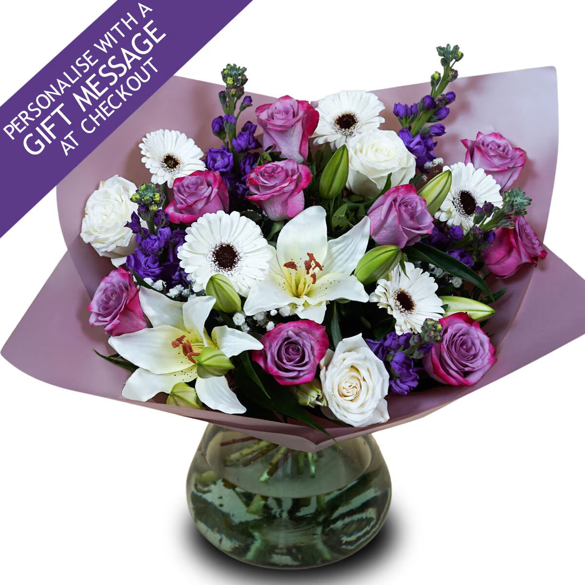 27 Stem Lilac Mixed Flower Bouquet with Greetings Card – CHERISH LEWIS