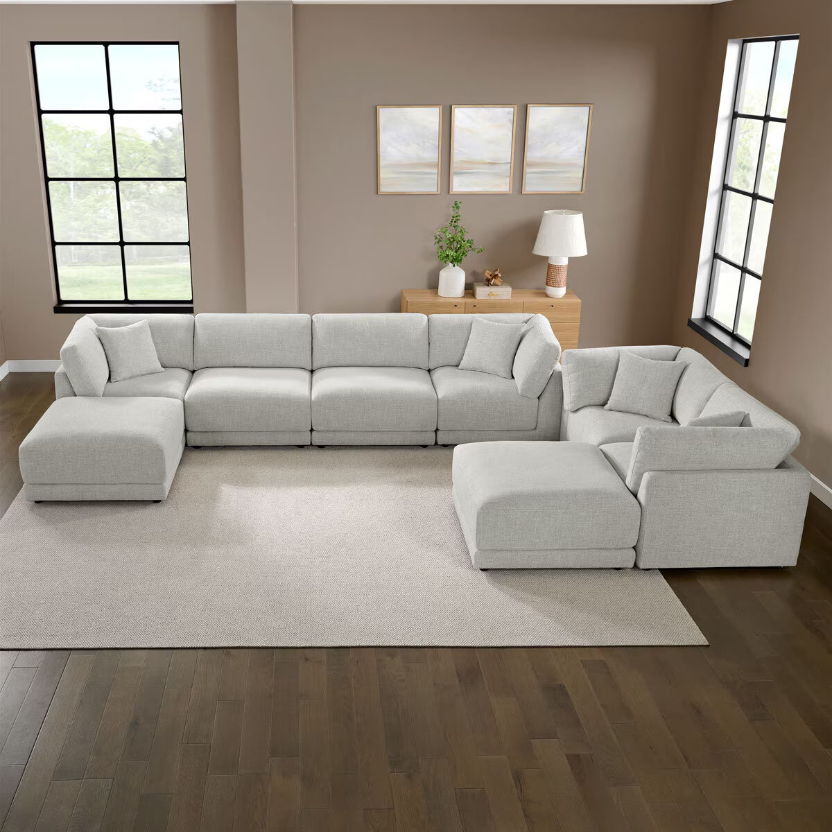 Aiden & Ivy Dayna Grey Fabric 8 Piece Modular Sofa – CHERISH LEWIS