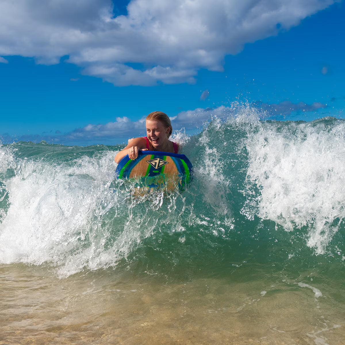 Scott Burke Krypton 3.5Ft (1.07M) Bodyboard with Coiled Leash in Blue ...