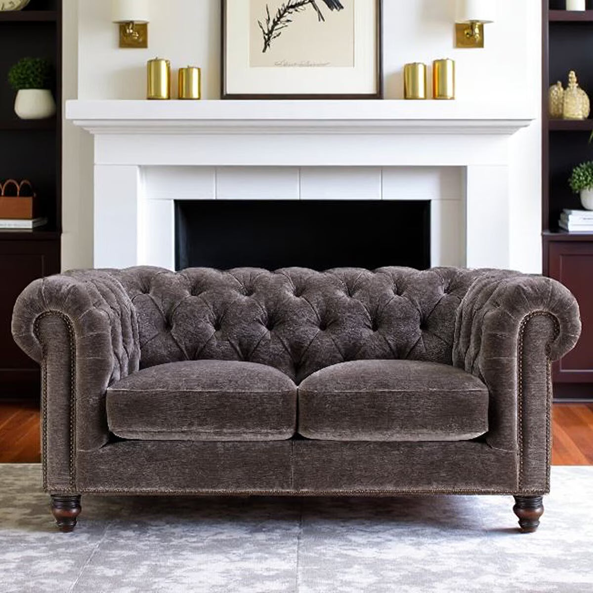 Allington 2 Seater Grey Fabric Chesterfield Sofa – CHERISH LEWIS