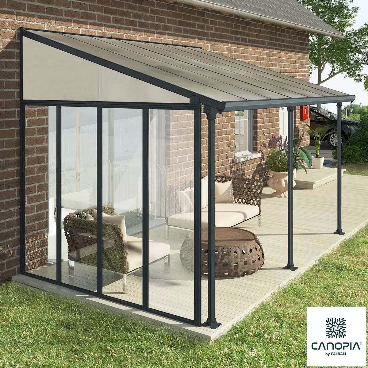 Palram Canopia Feria 3 SideWall Patio Cover, Grey – CHERISH LEWIS