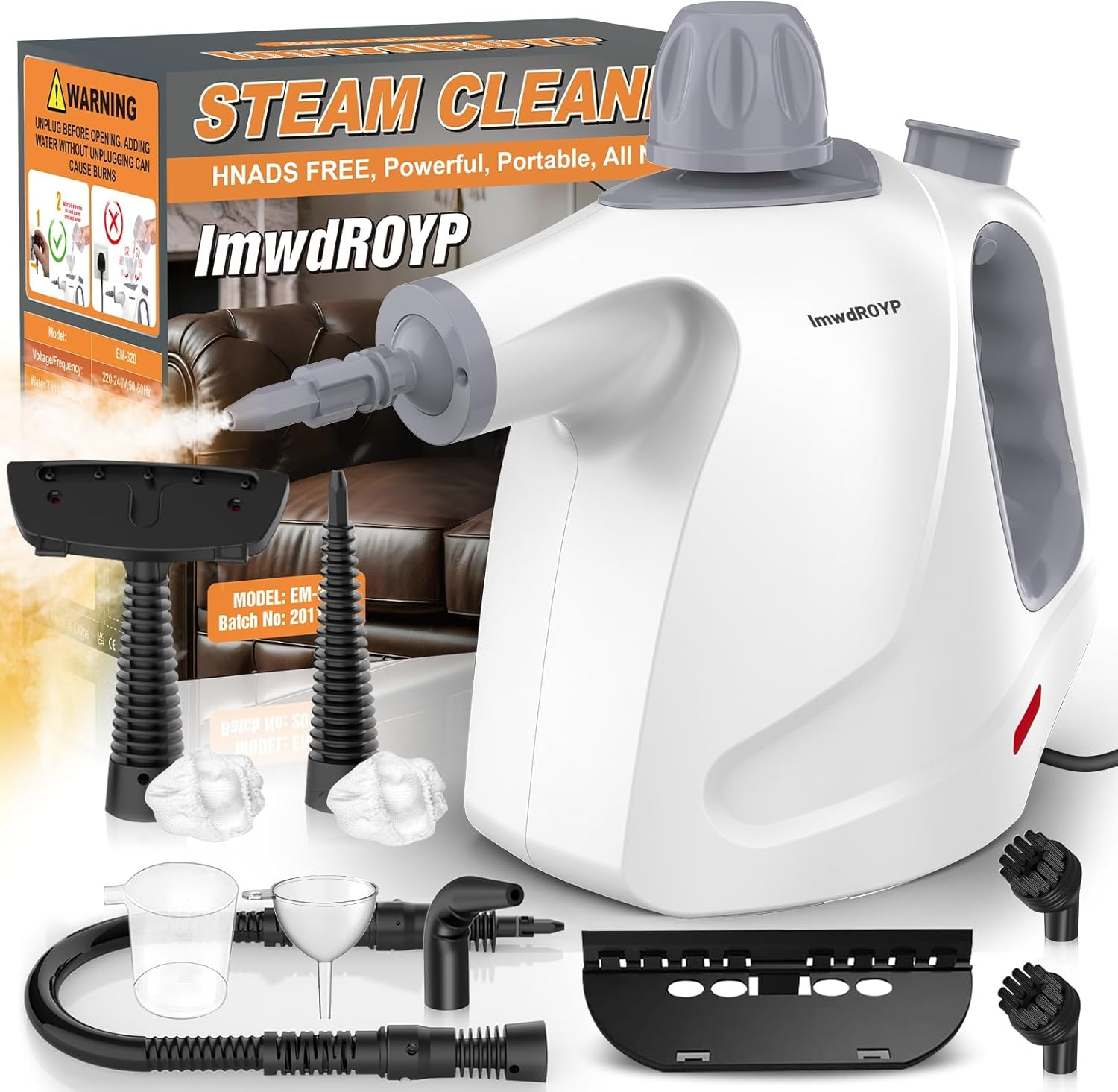 Handheld Steam Cleaner, 450Ml Capacity Portable High Pressure Steam Cl ...