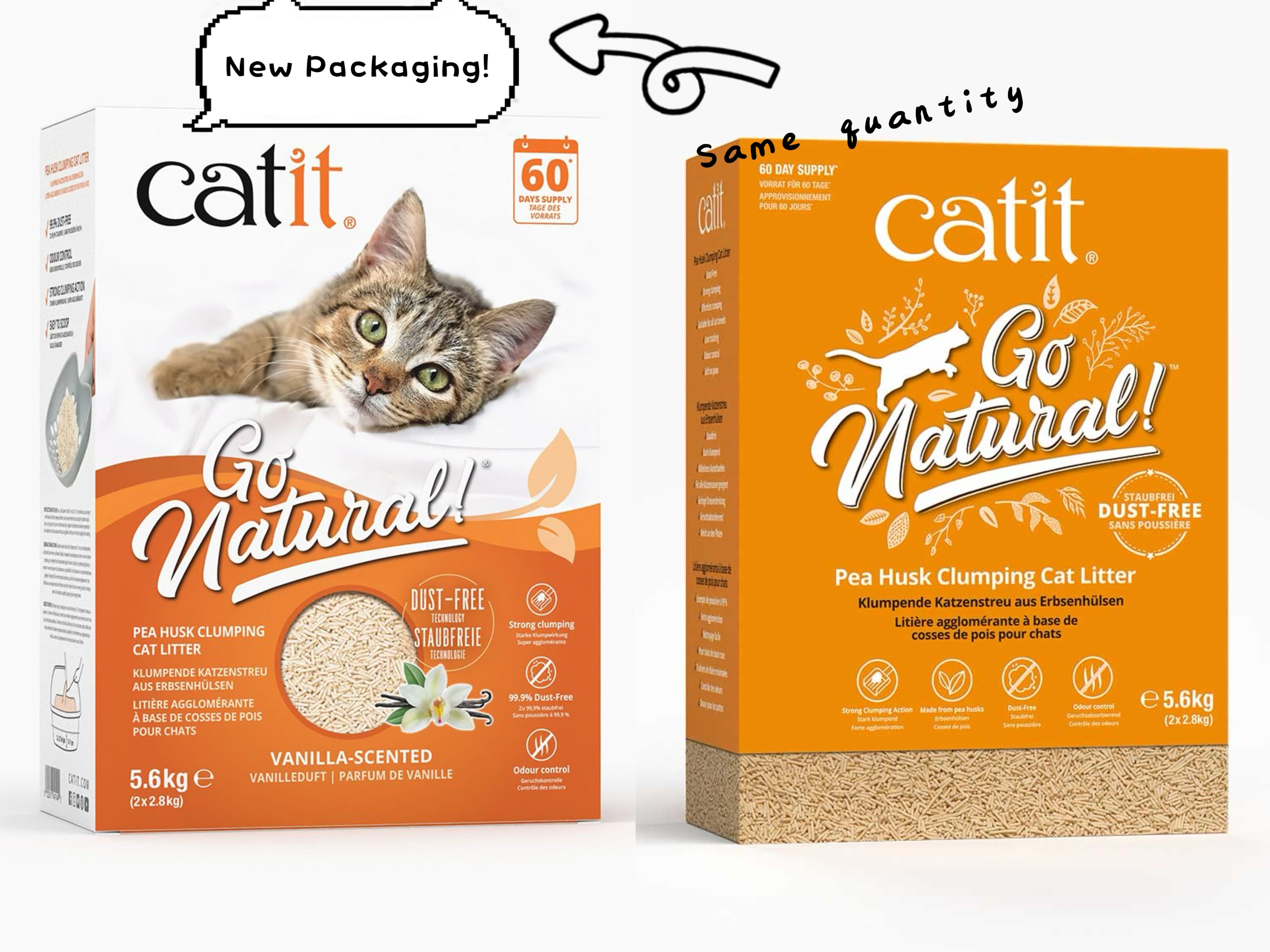 Catit Go Natural Pea Husk Litter Vanilla/ Lavender (Free UK Delivery B ...