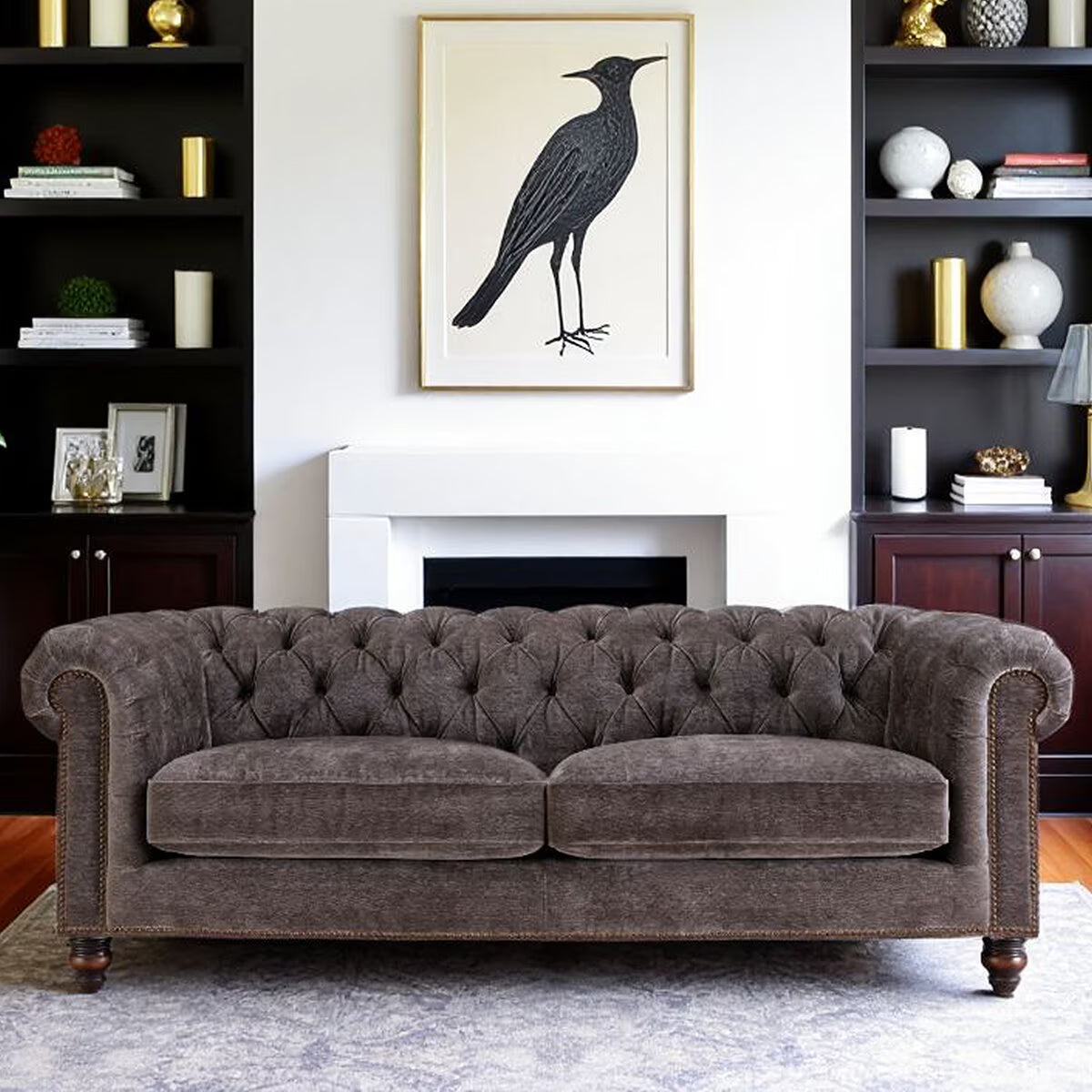 Allington 3 Seater Grey Fabric Chesterfield Sofa – CHERISH LEWIS