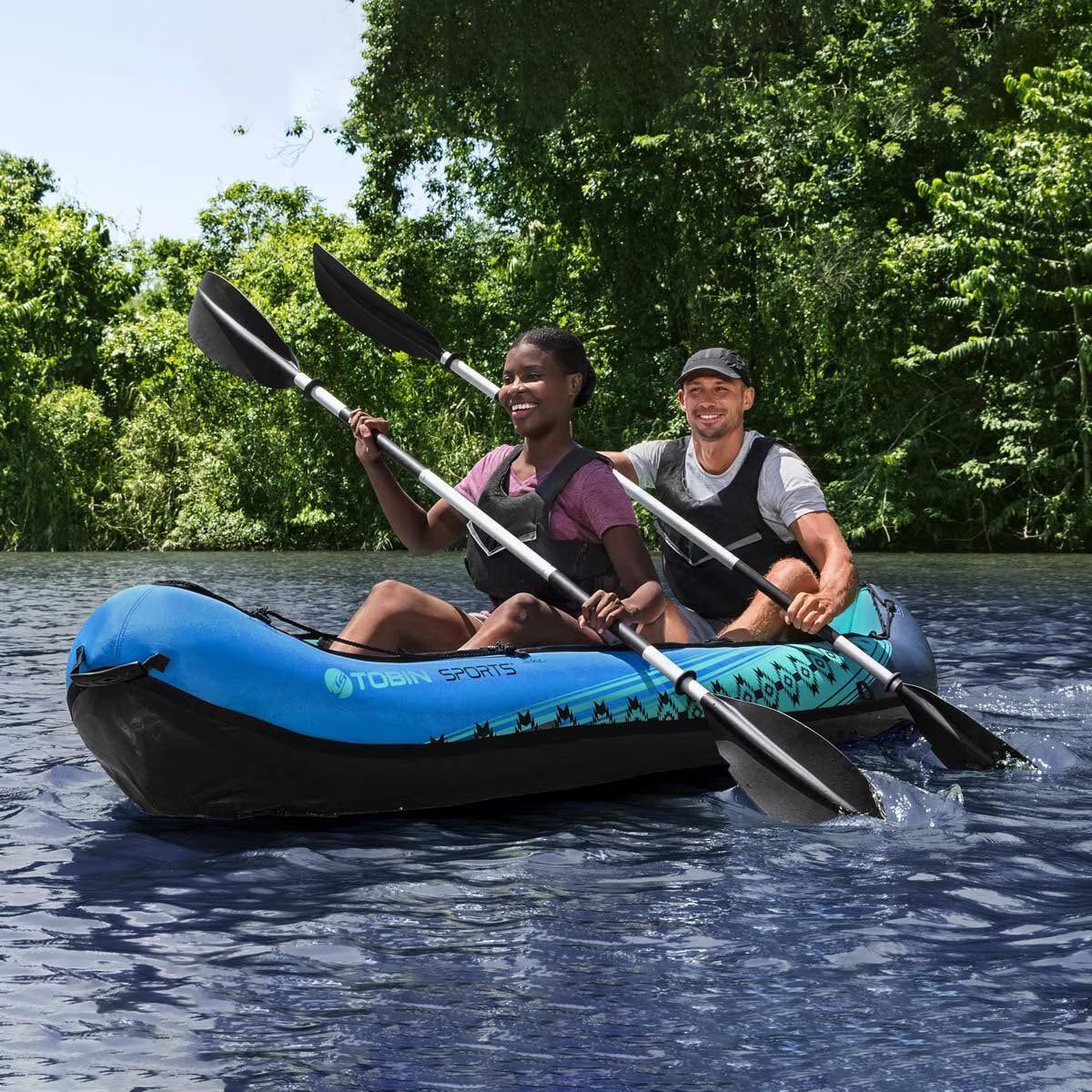 Tobin Sports Wavebreak 10Ft (3.3M) 2 Person Inflatable Kayak Set ...