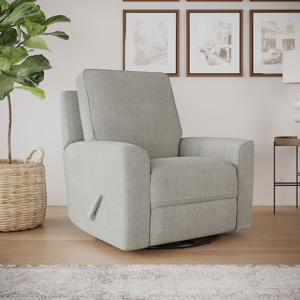 True Innovations Paxley Fabric Swivel Glider Recliner